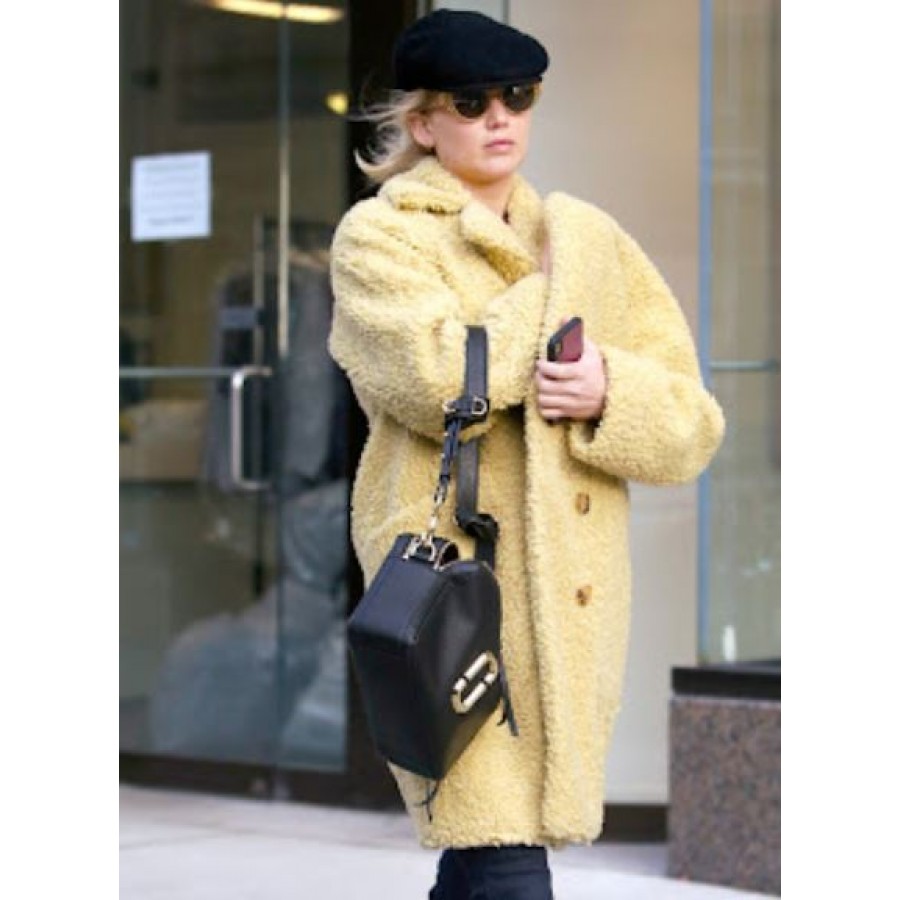 Jennifer Lawrence Faux Fur Coat | AmericaSuits