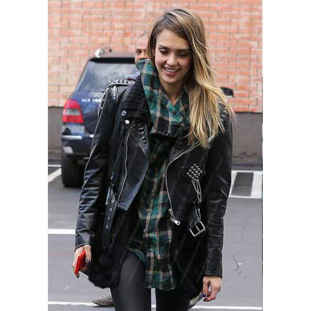 Jessica Alba Leather Jacket