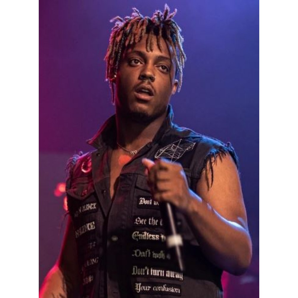 Juice Wrld Denim Patch Vest