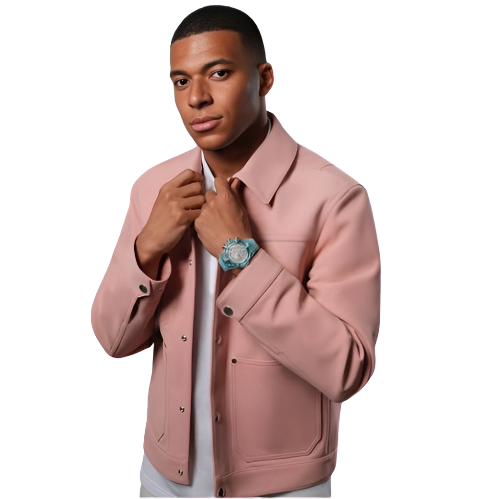 Kylian Mbappe Blush Pink Cotton Jacket