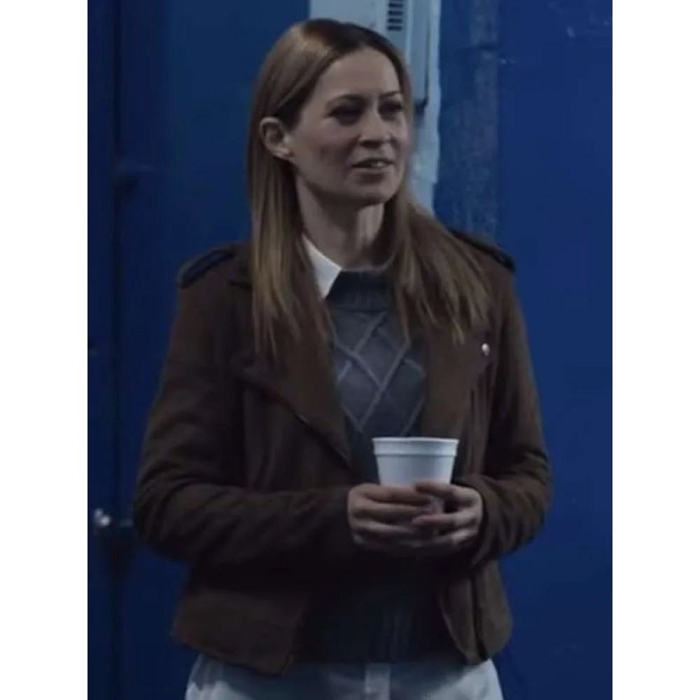 Laura Mohr Shoresy S02 Brown Suede Leather Jacket