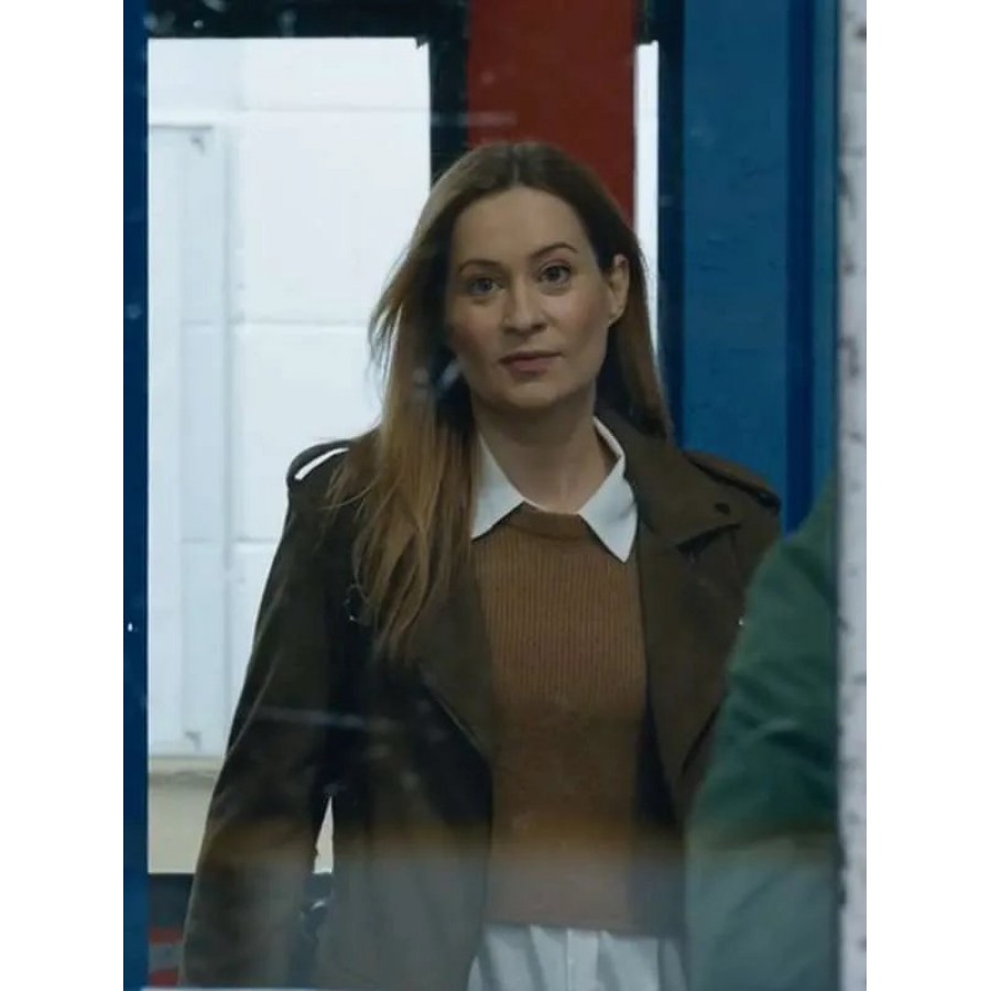 Laura Mohr Shoresy S02 Brown Suede Leather Jacket