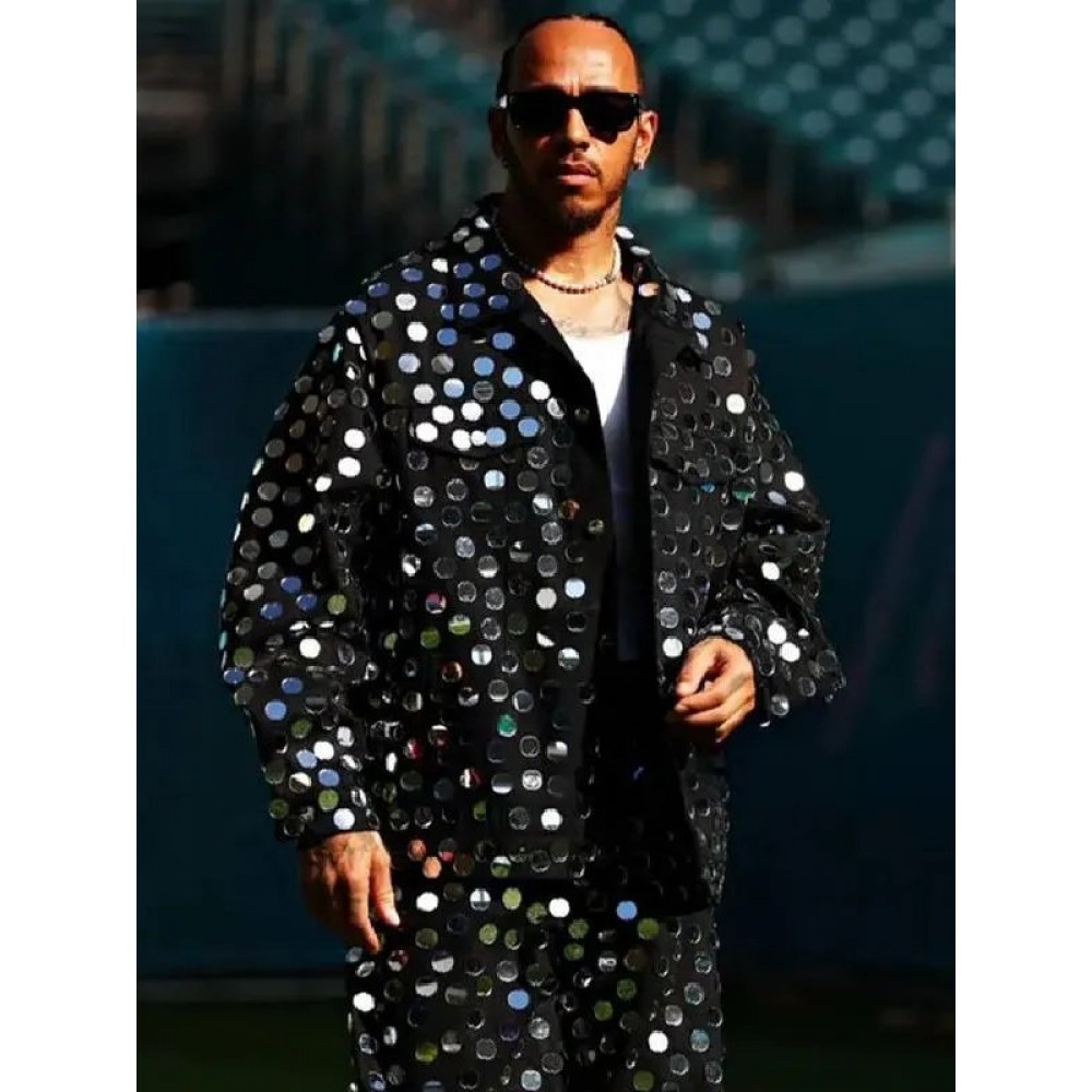 Lewis Hamilton Miami Grand Prix Sequin Jacket
