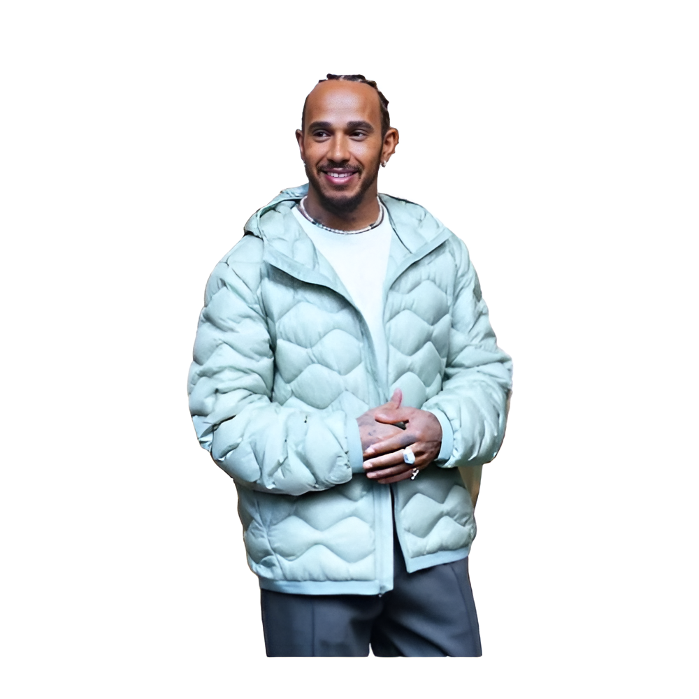 Lewis Hamilton Quilted Puffer Hooded Jacket |America Suits