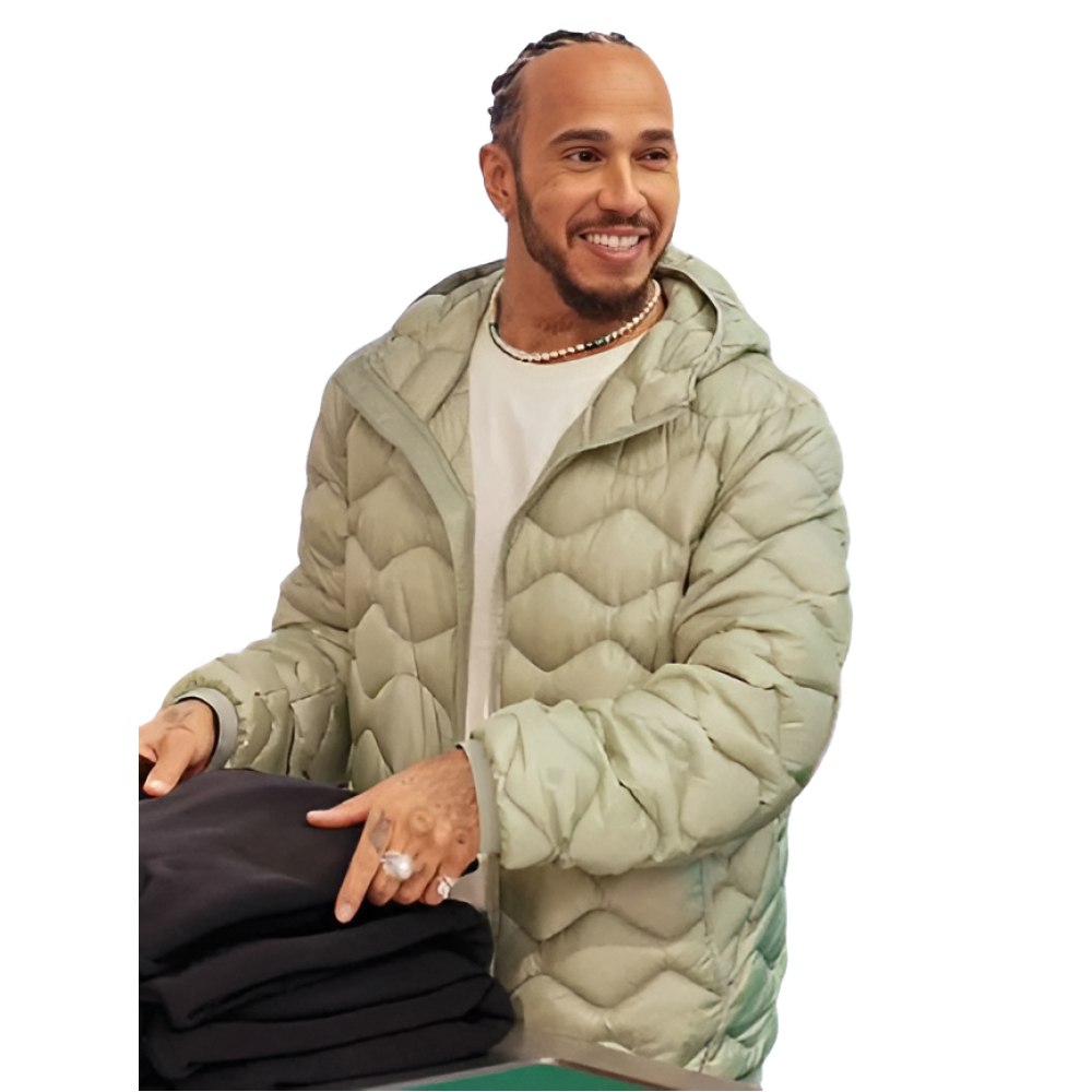 Lewis Hamilton Quilted Puffer Hooded Jacket |America Suits