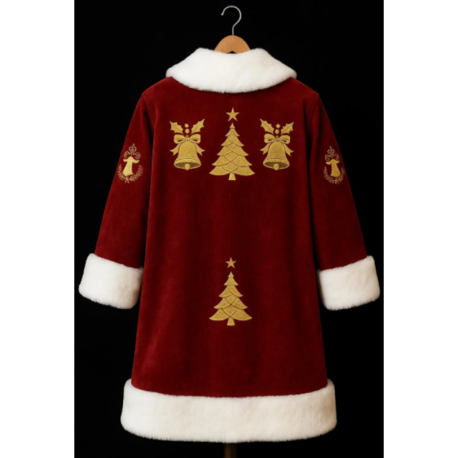 Luxury Silver Embroidery Santa Claus Coat | America Suits