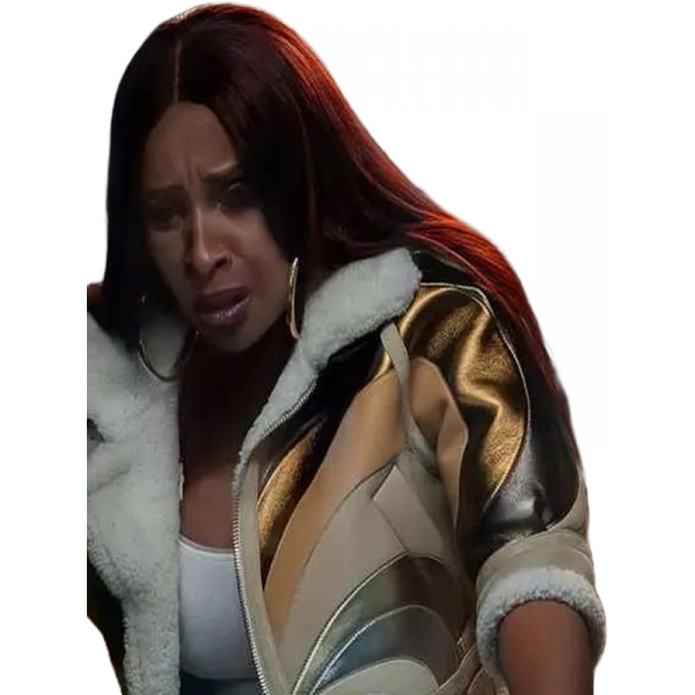 Mary J. Blige Power Book II Ghost S04 Shearling Jacket