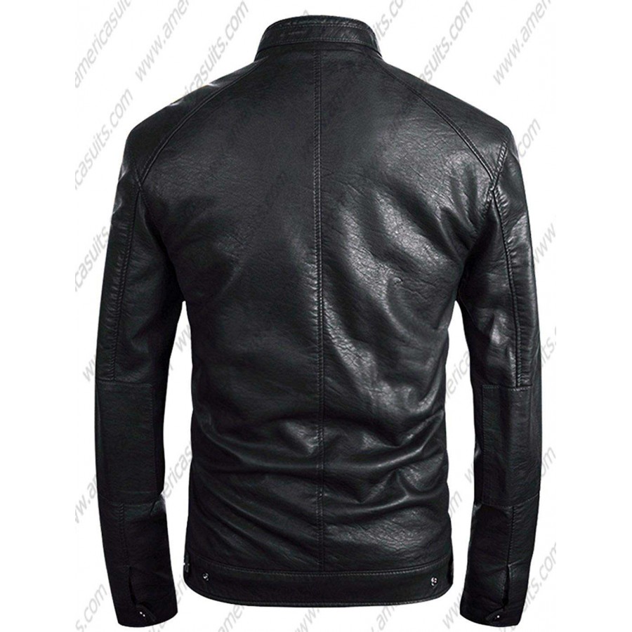 Men Stand Collar Classic Jacket