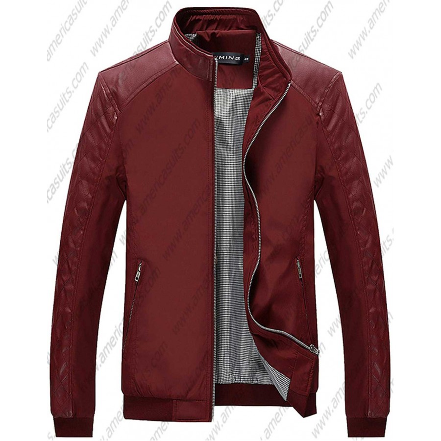Mens Color Block Slim Casual Thin Lightweight Jacket