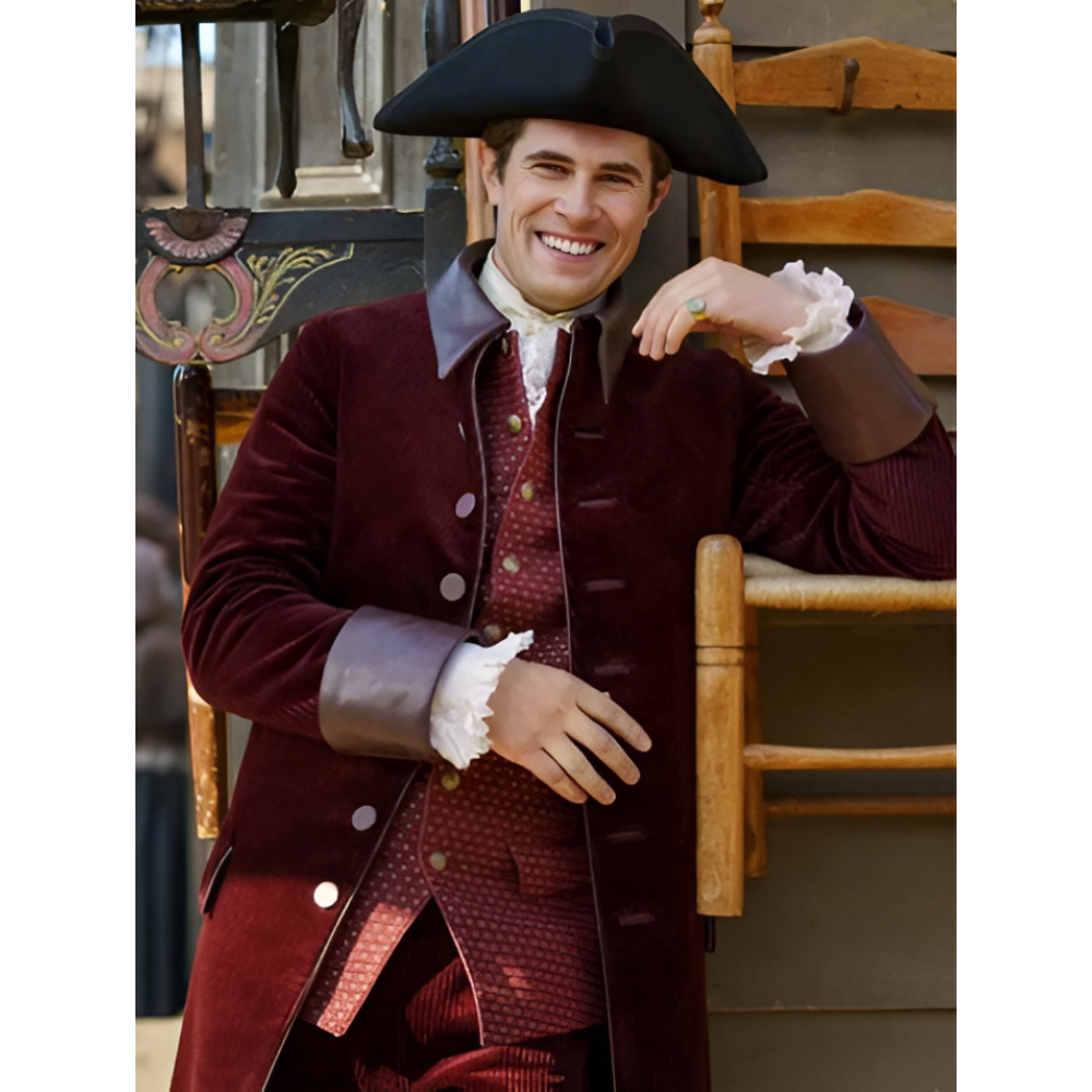 Outlander David Berry Maroon Coat