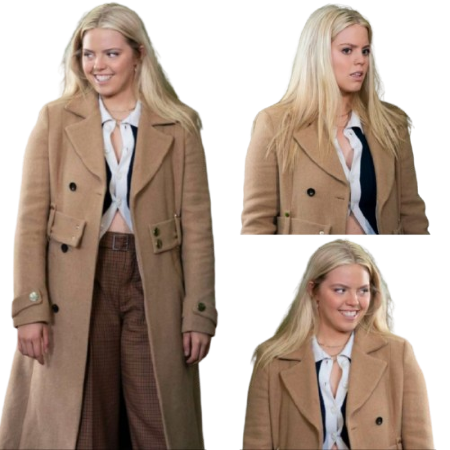 The Sex Lives of College Girls S02 Renee Rapp Camel Coat | Shop ...