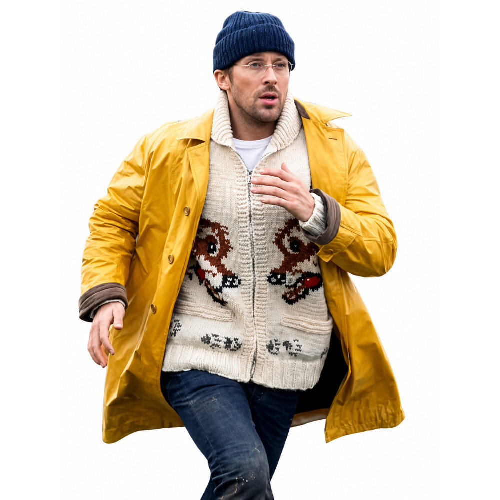 Ryan Gosling Project Hail Mary Wolf Cardigan Sweater | America Suits