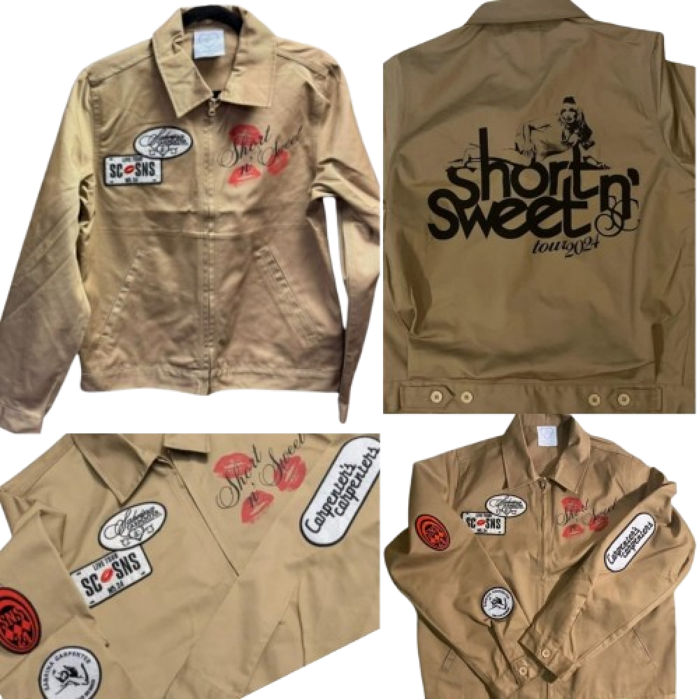 Sabrina Carpenter Short n Sweet Tour 2024 Beige Cotton Jacket | Sabrina ...