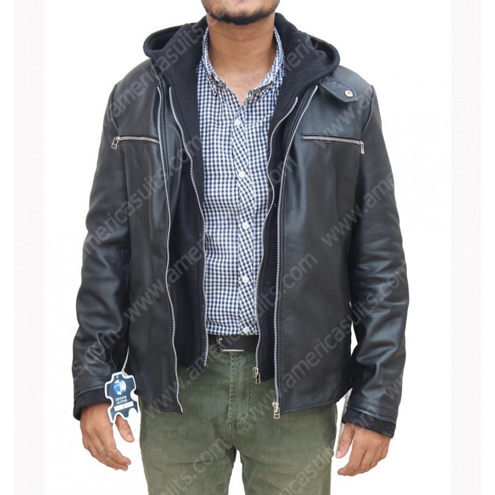 Sharknado 6 Fin Shepard Black Leather Jacket