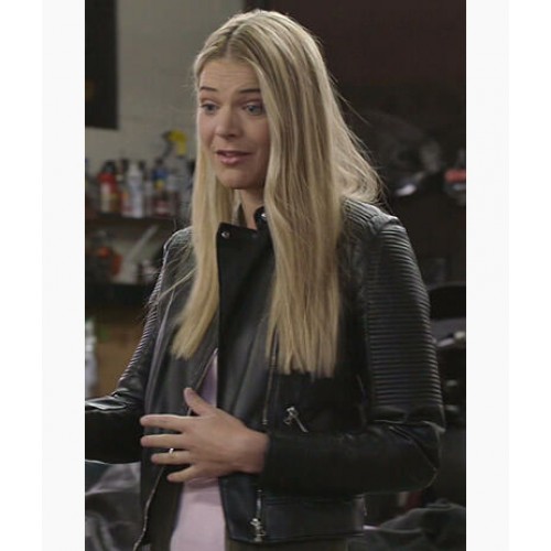 Tami Tamietti Shameless Season10 Faux Leather Jacket