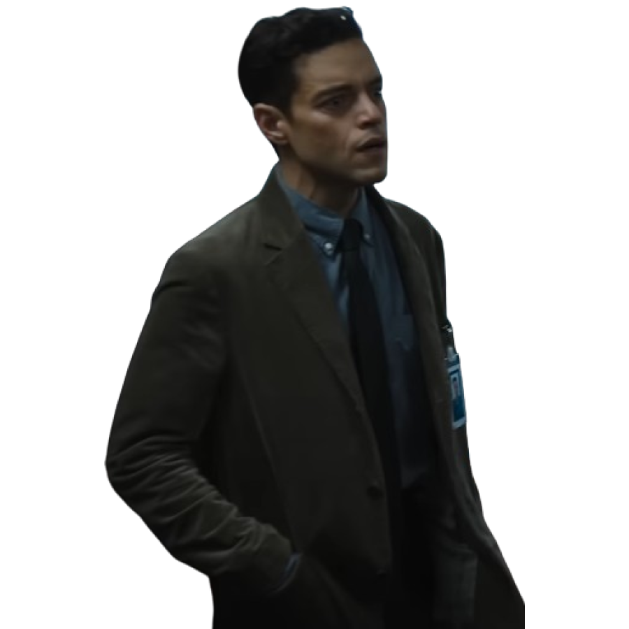 The Amateur 2025 Rami Malek Corduroy Coat | America Suits