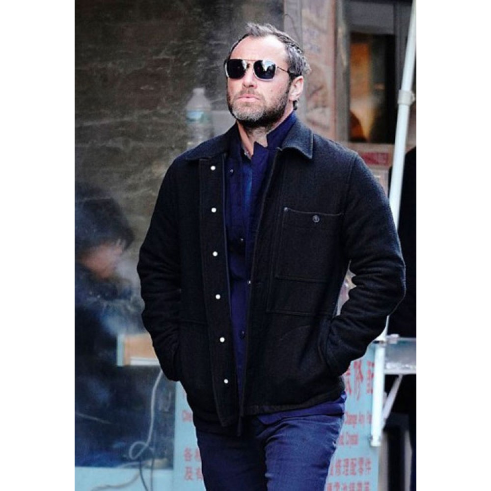 The Rhythm Section Jude Law Black Jacket | 37% OFF