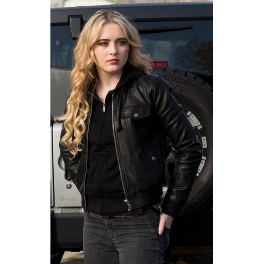 The Society Allie Pressman Season 2 Black Leather Jacket