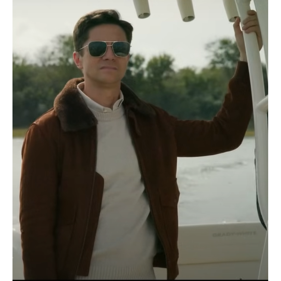 The Waterfront Topher Grace Brown Shearling Jacket | The Waterfront Jacket