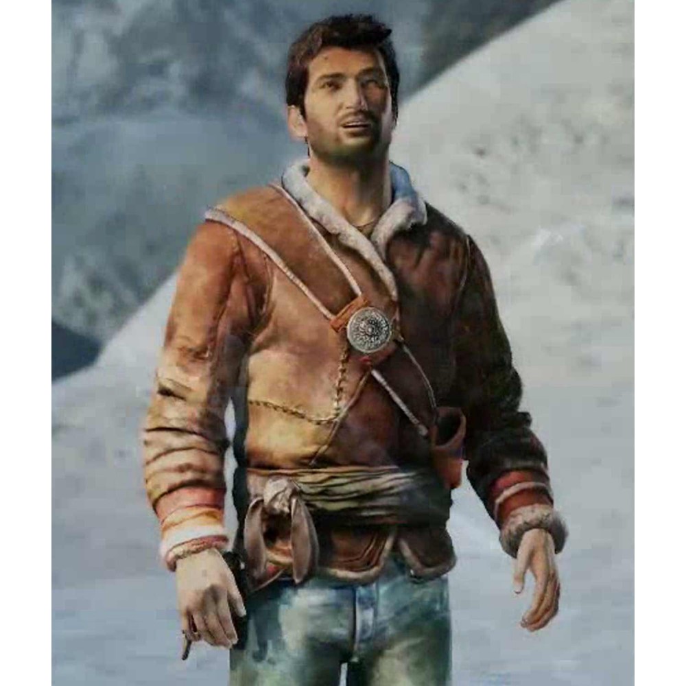 Uncharted Nathan Drake Brown Leather Jacket | America Suits