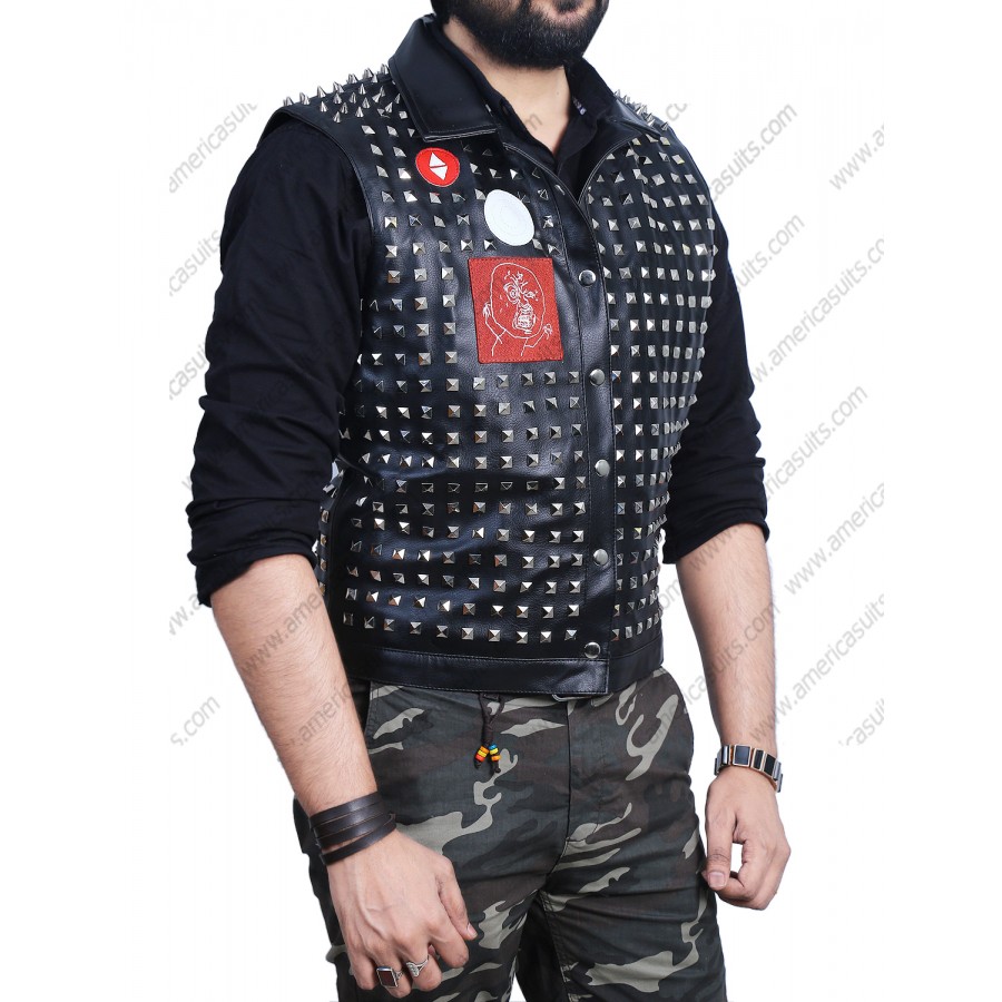 Watch Dog 2 Leather jacket For Men | americasuits.com