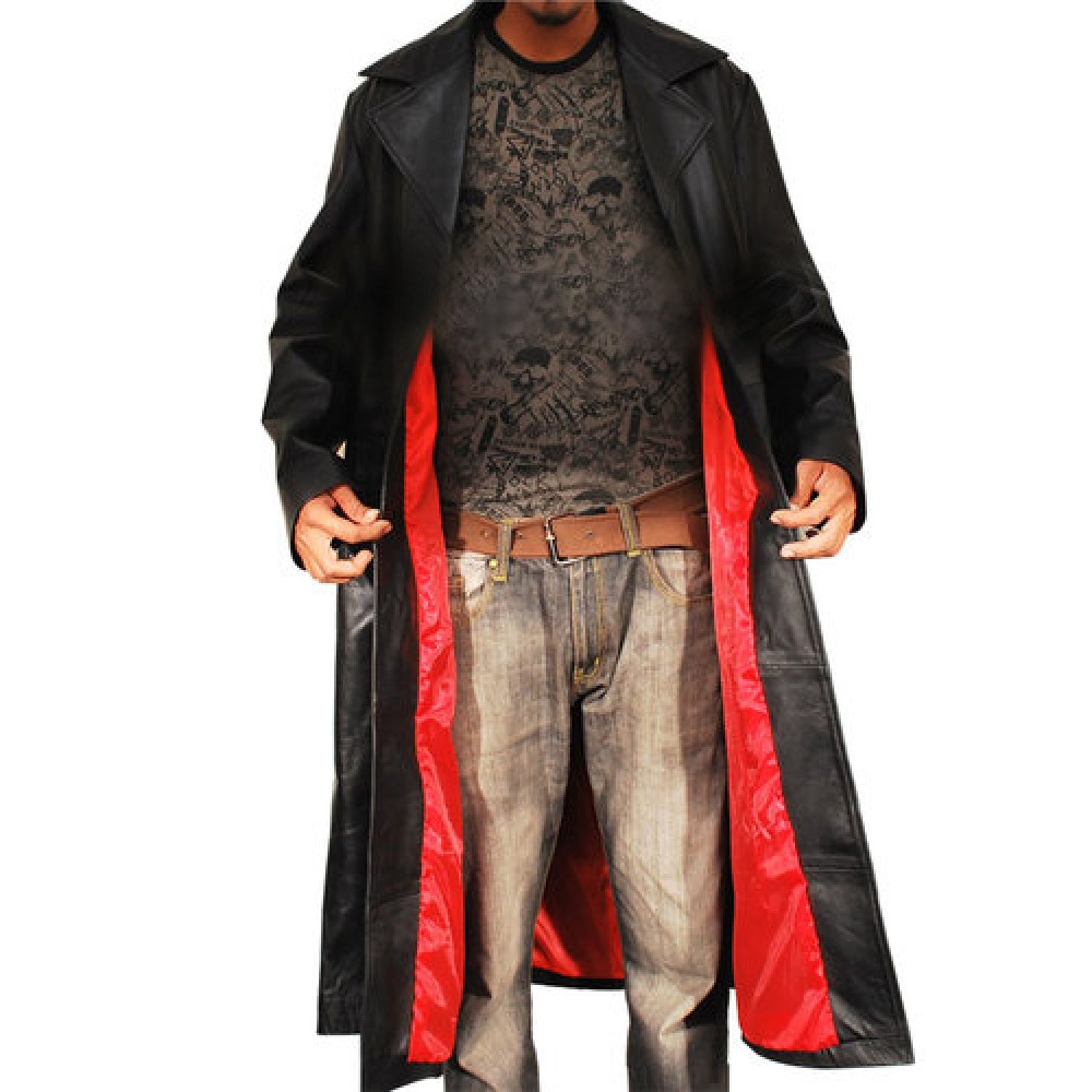 Wesly Snipes Blade Triinity Long Leather Coat