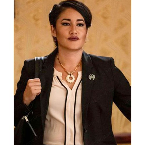 Yellowstone Angela Blue Thunder Blazer – Q’orianka Kilcher Black Coat