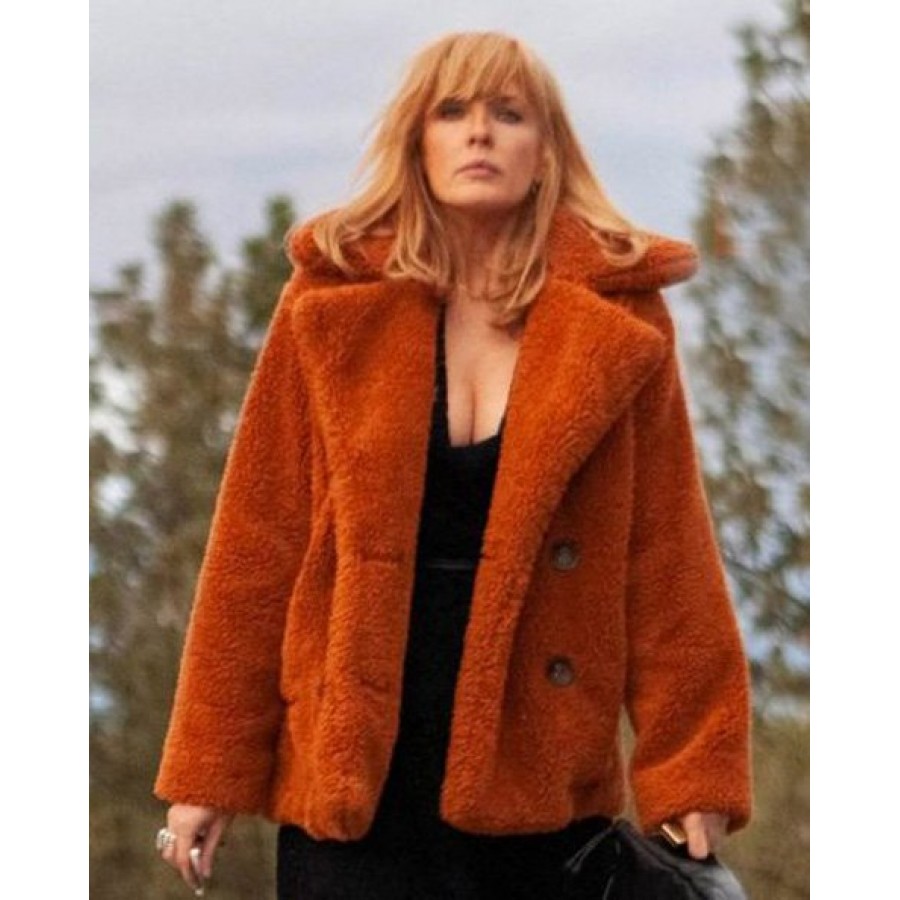 Yellowstone Beth Dutton Jacket | Faux Fur Short Coat | America Suits