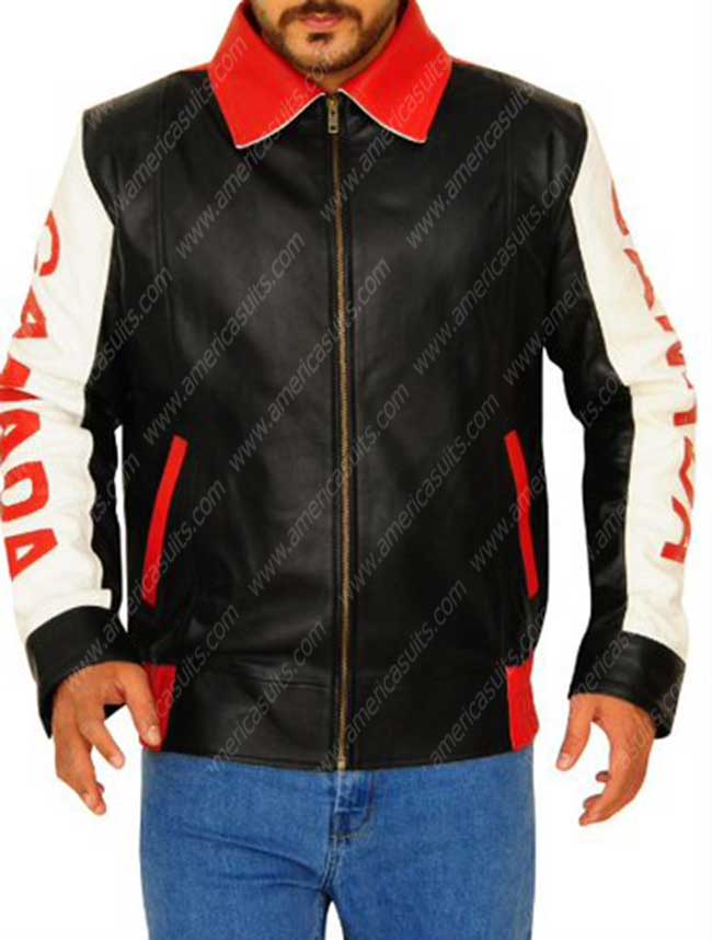 Bomber Style Canadian Flag Jacket | americasuits.com